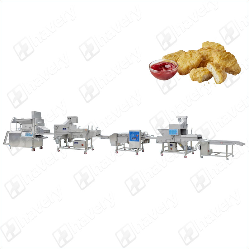 Industrial Chicken Nuggets Production Line for Fast Fried Snack Foods ...